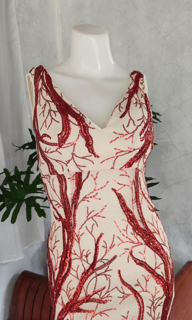 Unique Red Fire Evening gown, Women's Fashion, Dresses & Sets, Evening ...