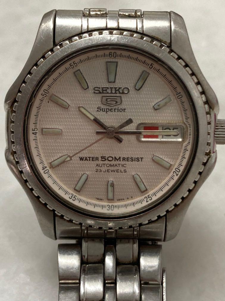 Vintage Seiko 5 Superior 7S36-0090 - Luminous Dial 23 jewels automatic, Men's Fashion, Watches ...