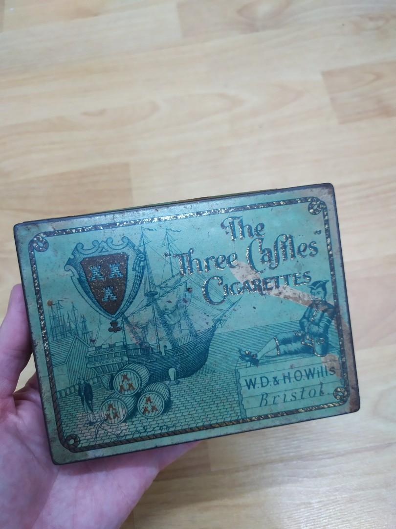 Vintage The Three Castles 50 Cigarettes Tin, Hobbies & Toys ...
