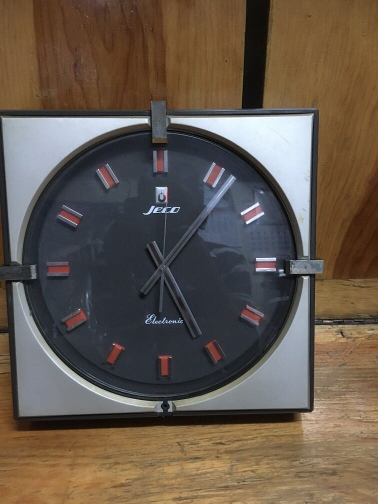 vintages Jeco electronic wall clock, Luxury, Watches on Carousell