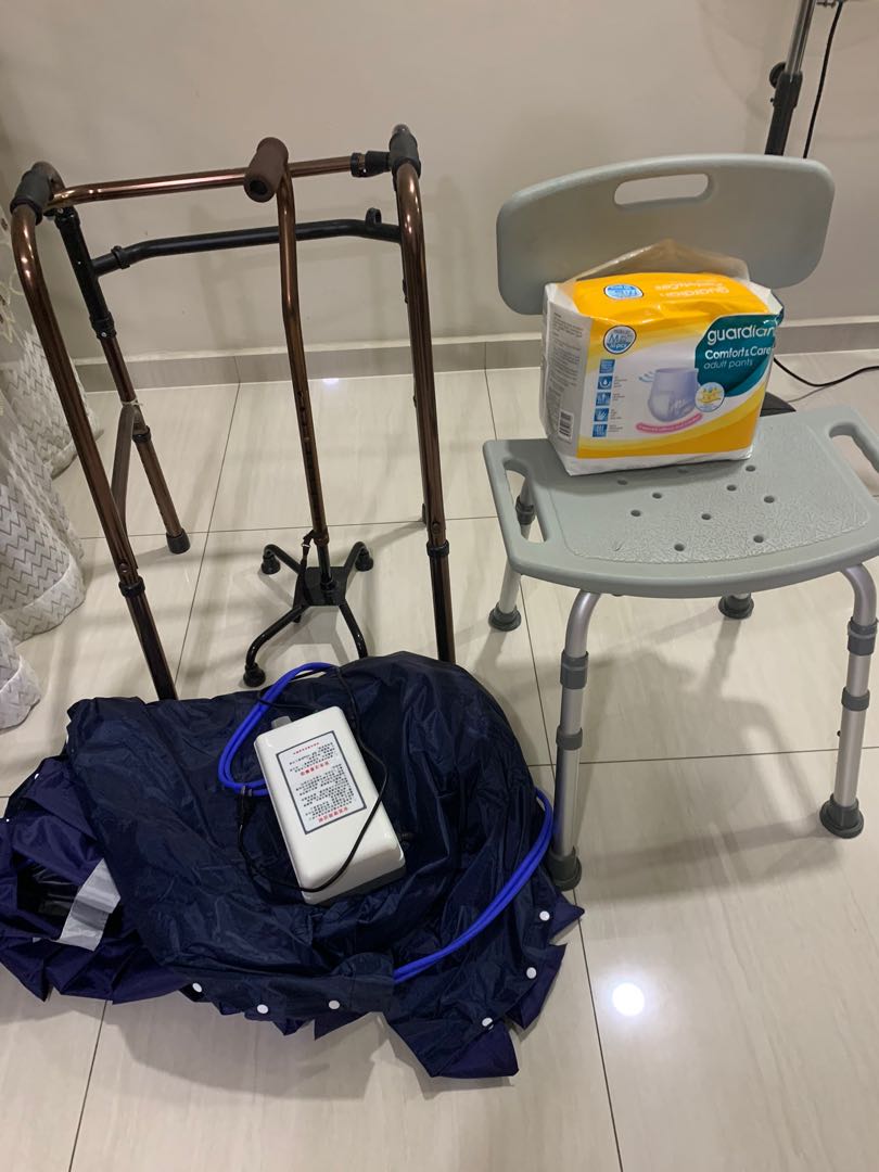 Walking aids, stationary bike, motorised inflatable air bed & adults ...