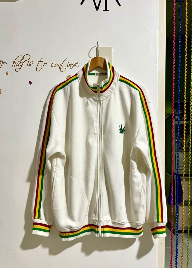 Weed/Ganja Rasta Bob Marley Track Jacket, Men's Fashion, Coats, Jackets ...