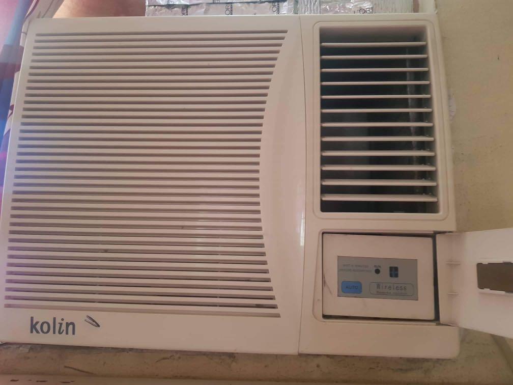 1hp window type aircon (kolin), Furniture & Home Living, Lighting ...