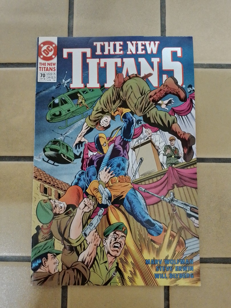1st Deathstroke's Solo Cover ( The New Titans #70 ) Steve Erwin - Cover ...