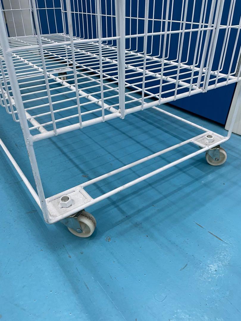 3 Layers movable Metal baskets trolly storage, Furniture & Home Living ...