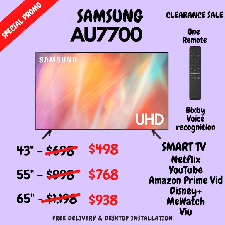 43" Samsung Smart TV 43AU8000 43BU8000 - Airslim - BRAND NEW IN BOX ...