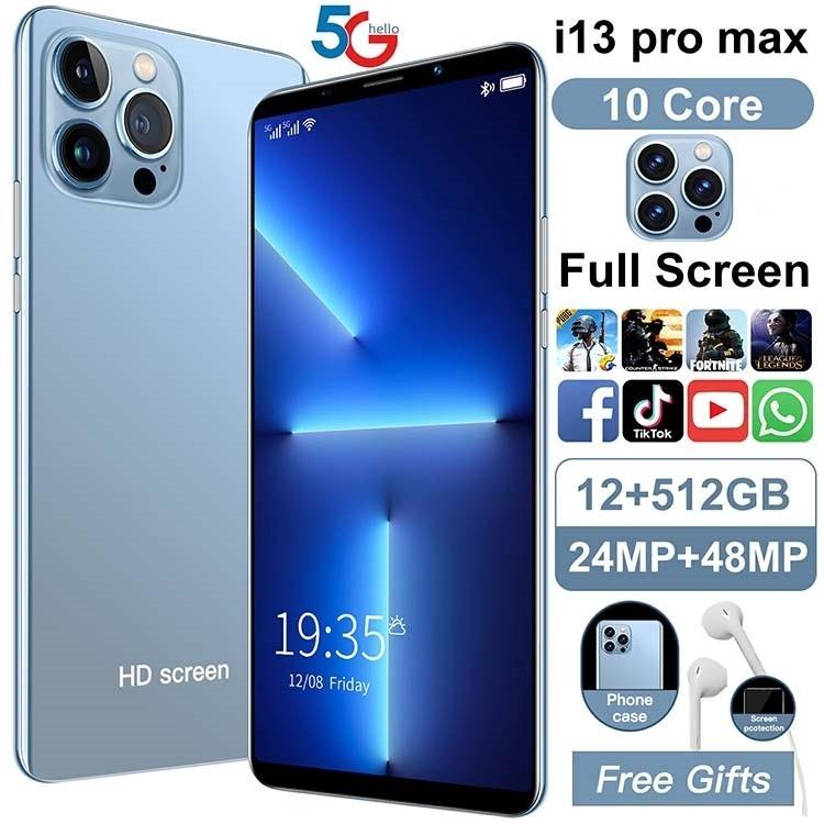 5G Smartphone i13 Pro Max 5,5 inch - Layar Penuh 8GB +256GB, Telepon ...