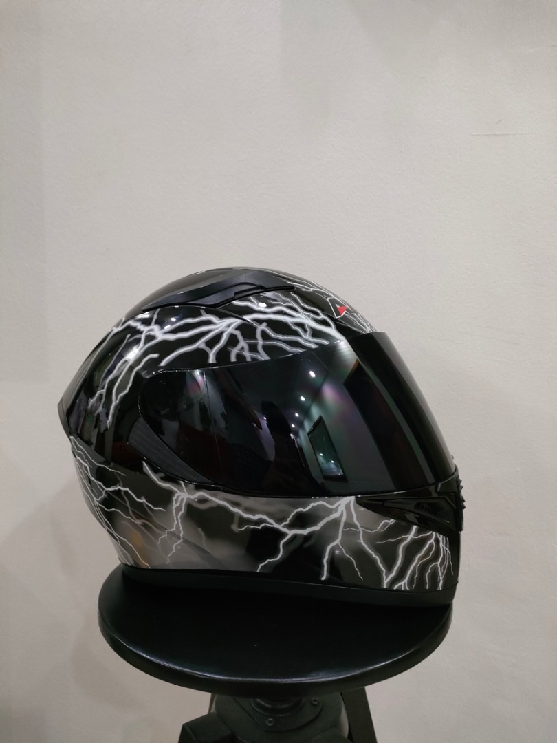 AIS Full Face Lightning Helmet, Motorcycles, Motorcycle Apparel on ...