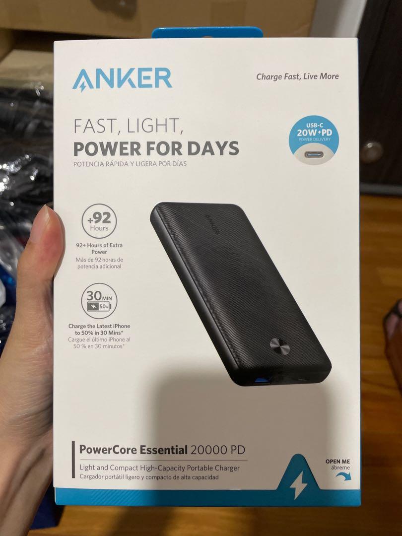 ANKER PowerCore Essential 20000 PD, Mobile Phones & Gadgets, Mobile ...