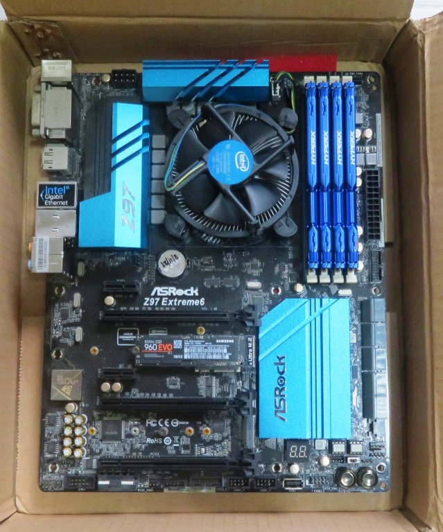 Asrock Z97 Ext 6 with I7-4790K, Computers & Tech, Parts & Accessories ...