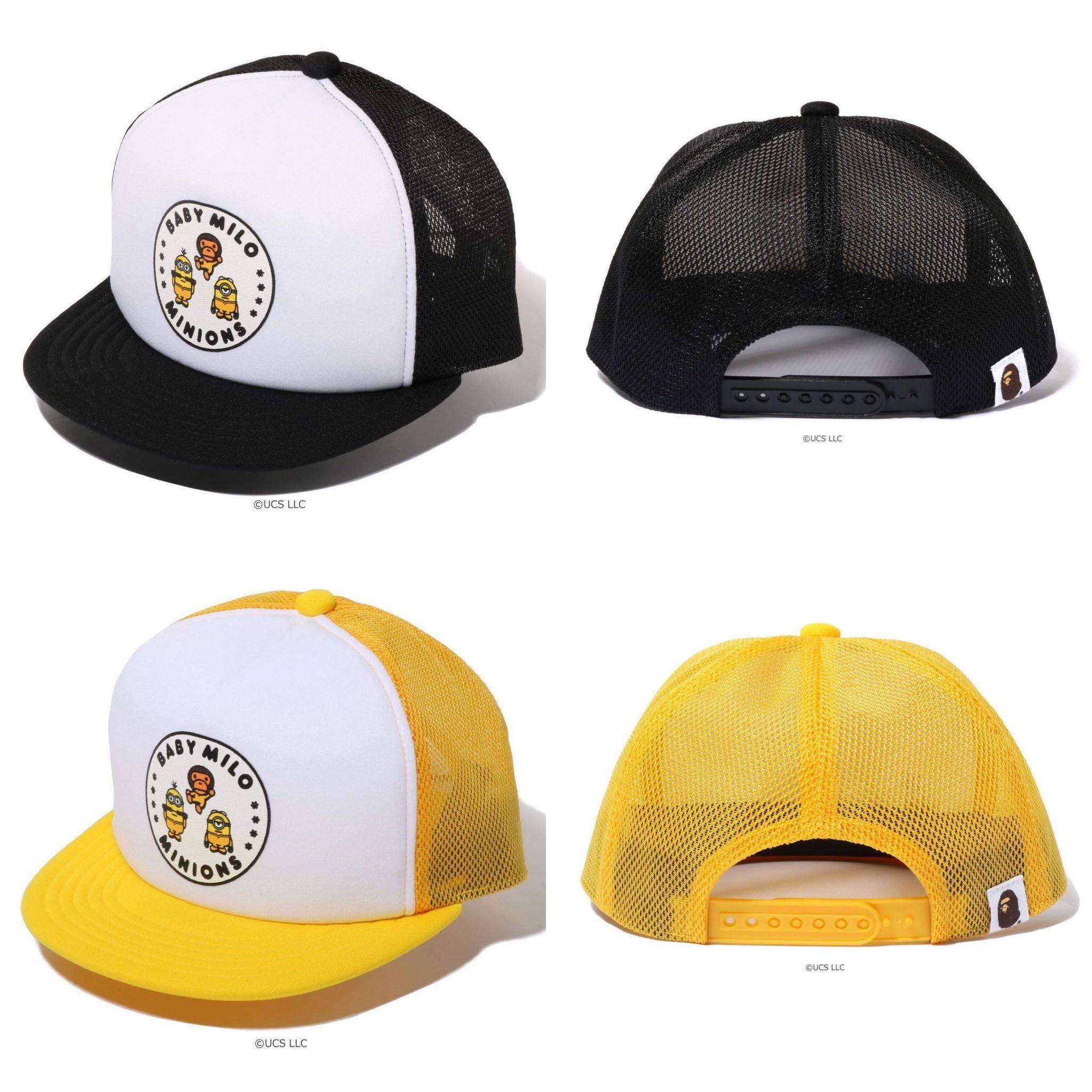 BAPE X MINIONS BABY MILO MESH CAP, Men's Fashion, Watches & Accessories ...