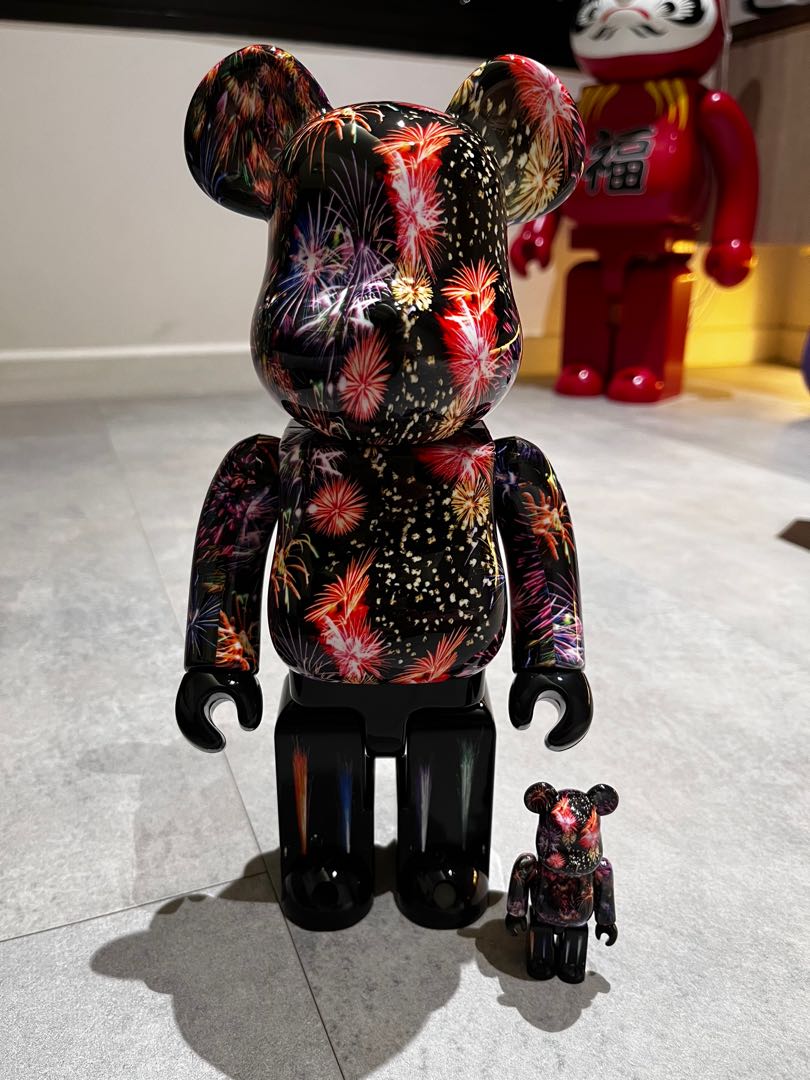 Bearbrick 400% + 100% Hanabi, Hobbies & Toys, Toys & Games on Carousell