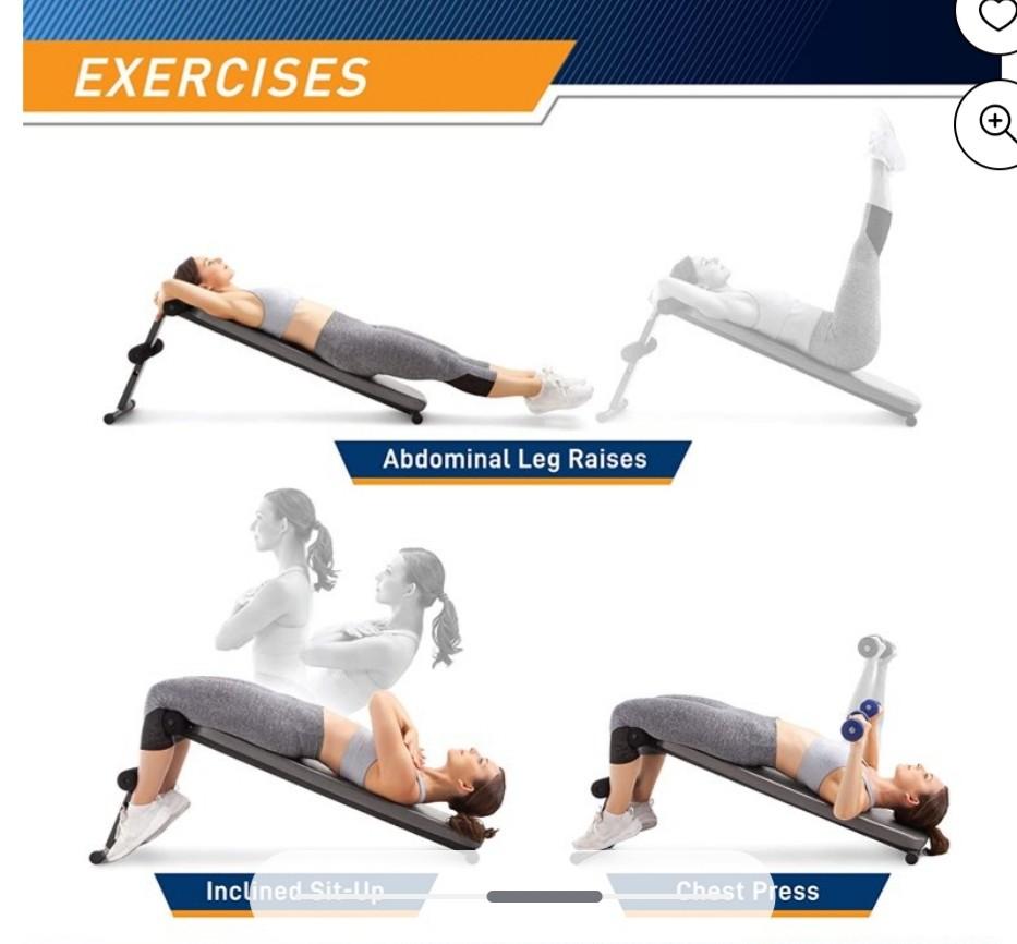 Bench Slant Board Sit up, Sports Equipment, Exercise & Fitness, Cardio ...