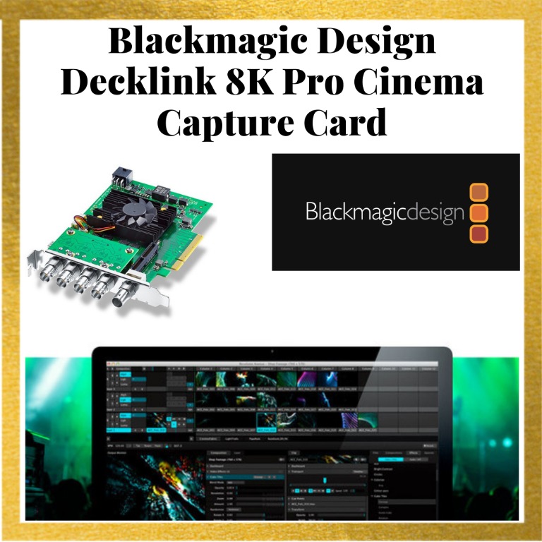 Blackmagic Design Decklink 8K Pro Cinema Capture Card, Photography ...