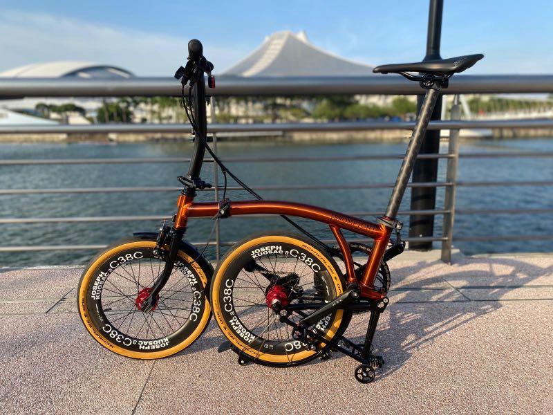 Brompton flame lacquer black edition (upgraded), Sports Equipment ...