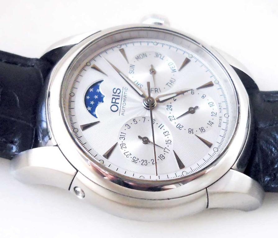 Classic Retro ORIS ARTELIER Moonphase Complication Automatic Watch ...