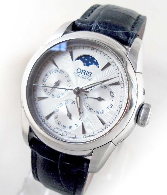 Classic Retro ORIS ARTELIER Moonphase Complication Automatic Watch ...