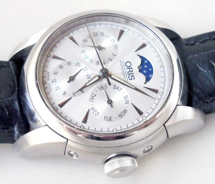 Classic Retro ORIS ARTELIER Moonphase Complication Automatic Watch ...