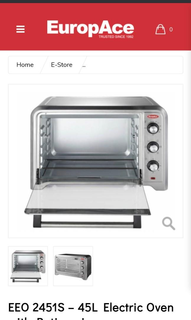 Europace oven 45L EEO2451S, TV & Home Appliances, Kitchen Appliances ...