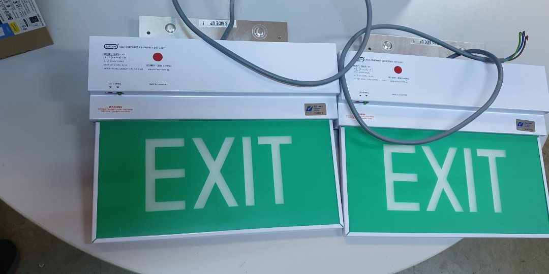 EXIT SIGN (lightning) - Samcom, Everything Else on Carousell