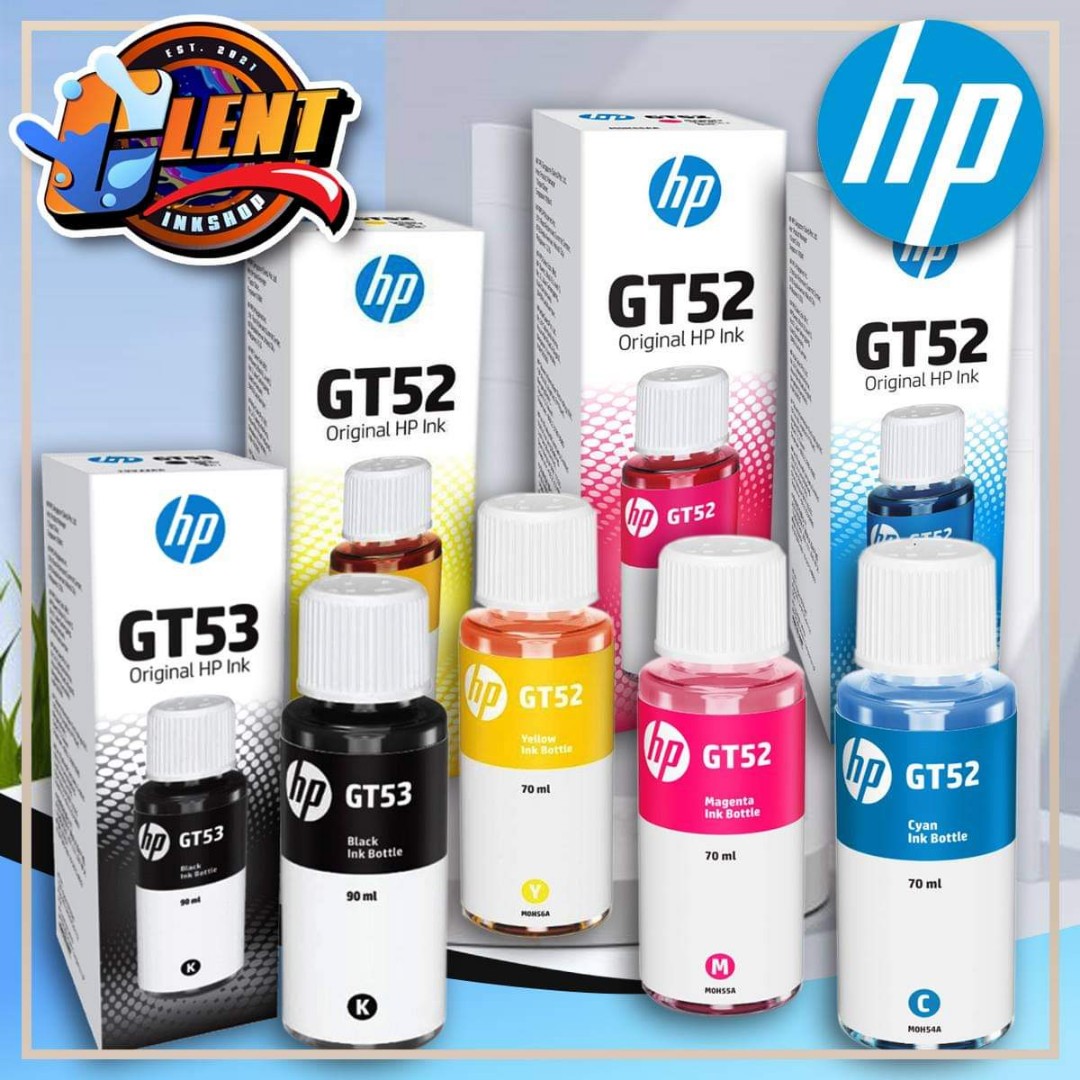 Genuine HP ink GT53-Black GT52-colored, Computers & Tech, Printers ...