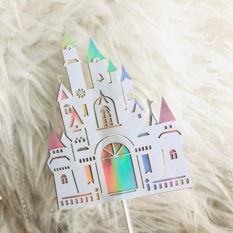 Gold Castle Birthday Cake Topper | Disney Castle | Princess Cake | Gold ...