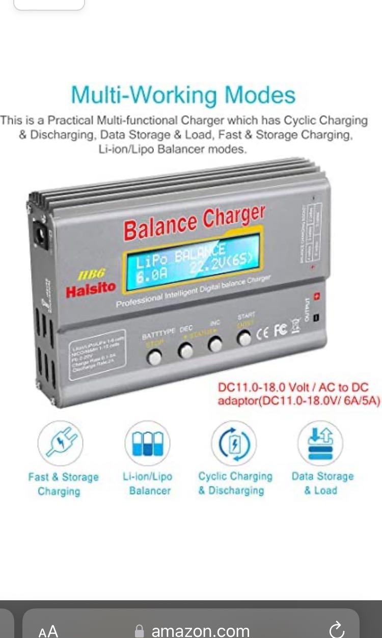 Haisito Lipo Charger HB6 RC Battery Balance Charger, Furniture & Home ...