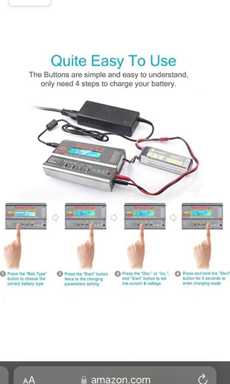 Haisito Lipo Charger HB6 RC Battery Balance Charger, Furniture & Home ...
