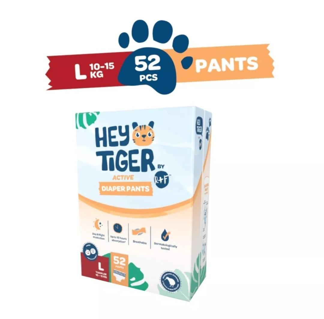 Hey Tiger Pants Diaper L, Babies & Kids, Bathing & Changing, Diapers & Baby Wipes on Carousell