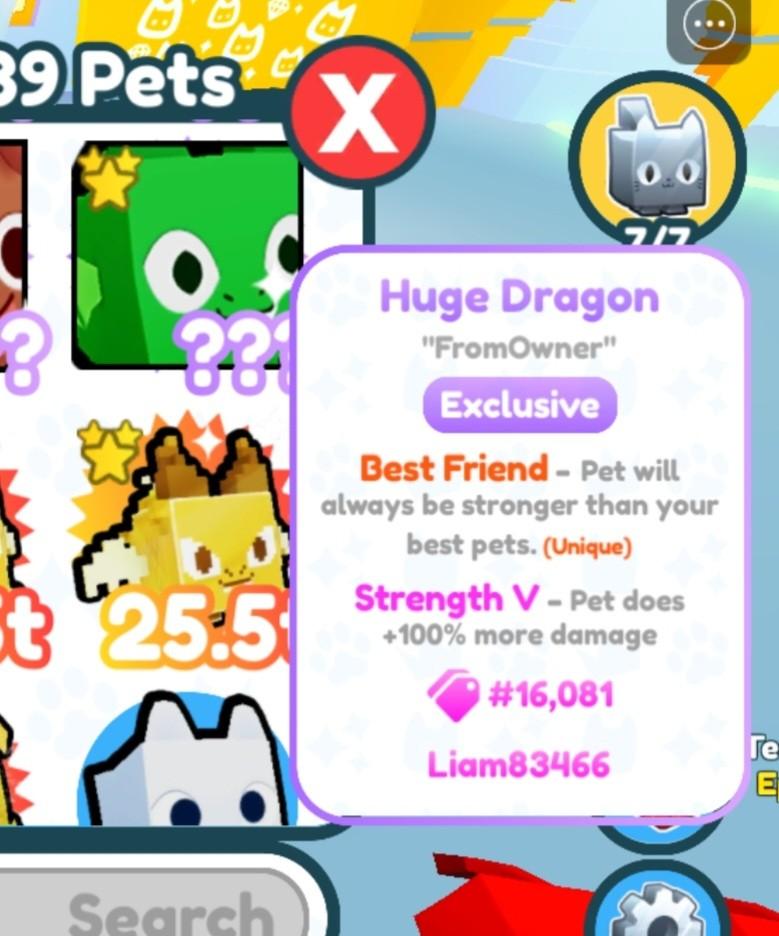 Huge Dragon ...pet simulator x, Video Gaming, Video Games, Others on ...