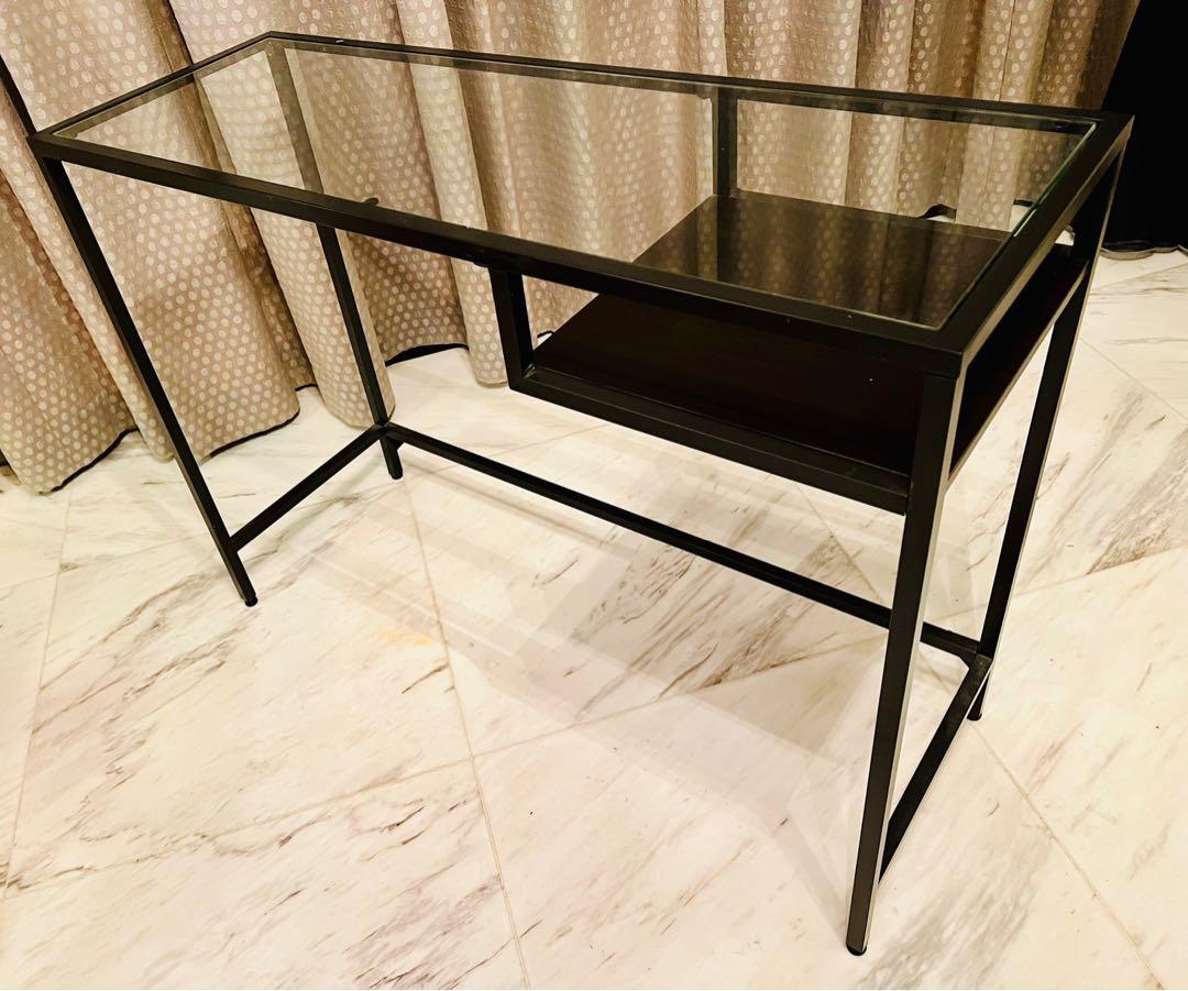 IKEA Vittsjo Aluminium & Glass Console Black. Good condition., Furniture & Home Living ...