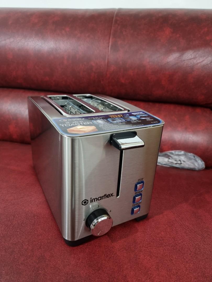 Imarflex 2 slice pop up toaster stainless steel, TV & Home Appliances ...