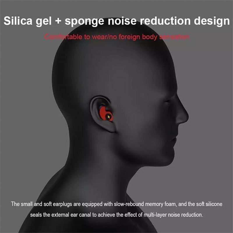 Imebobo NRR 40 Ear Plugs Sleep Silicone Black | Soundproof Soft Foam ...