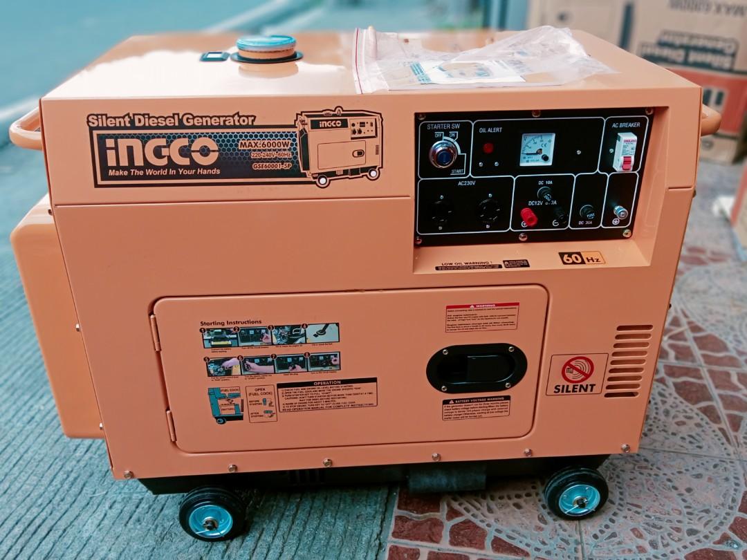 INGCO GENERATOR DIESEL SILENT TYPE 6KVA, Commercial & Industrial ...