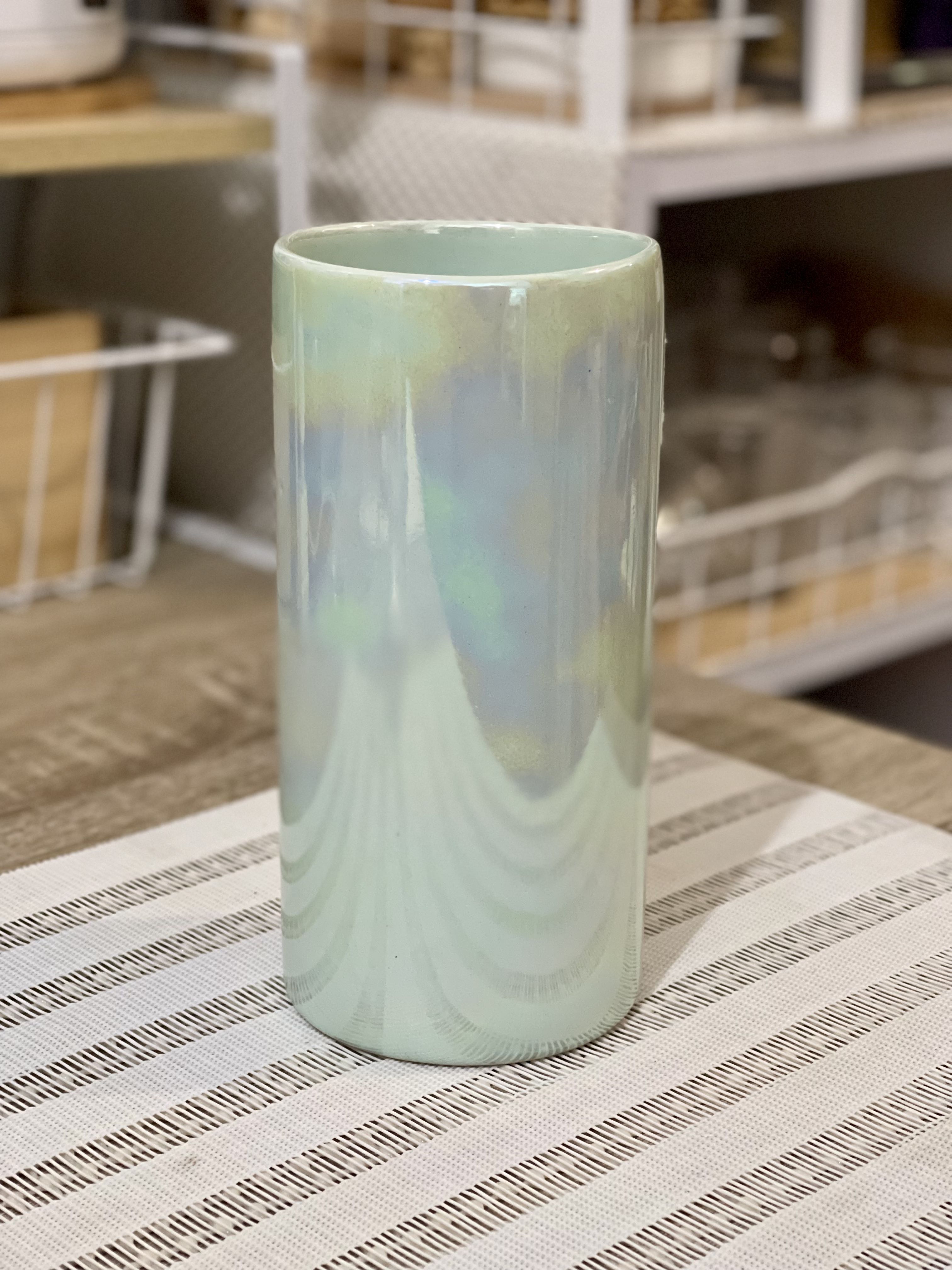 Iridescent Cylinder Vase, Furniture & Home Living, Home Decor, Vases ...