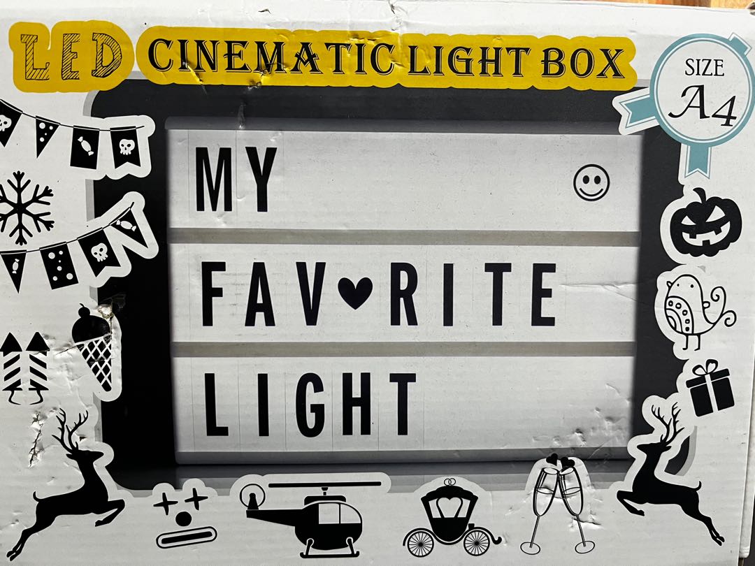 LED light Box letters light Message, Hobbies & Toys, Stationery & Craft ...
