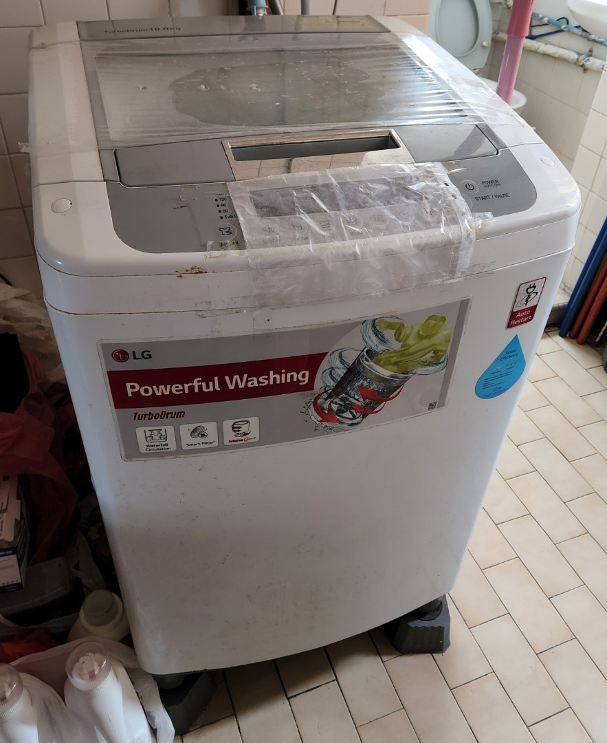 LG TurboDrum 10kg top load, TV & Home Appliances, Washing Machines and ...