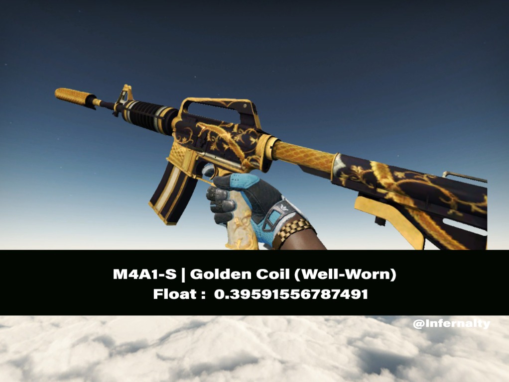 M4A1-S Golden Coil WW CSGO SKINS KNIVES, Video Gaming, Gaming ...