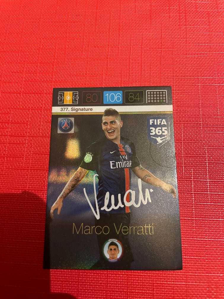 Marco Verrati signature limited edition FIFA 365 card, Hobbies & Toys ...