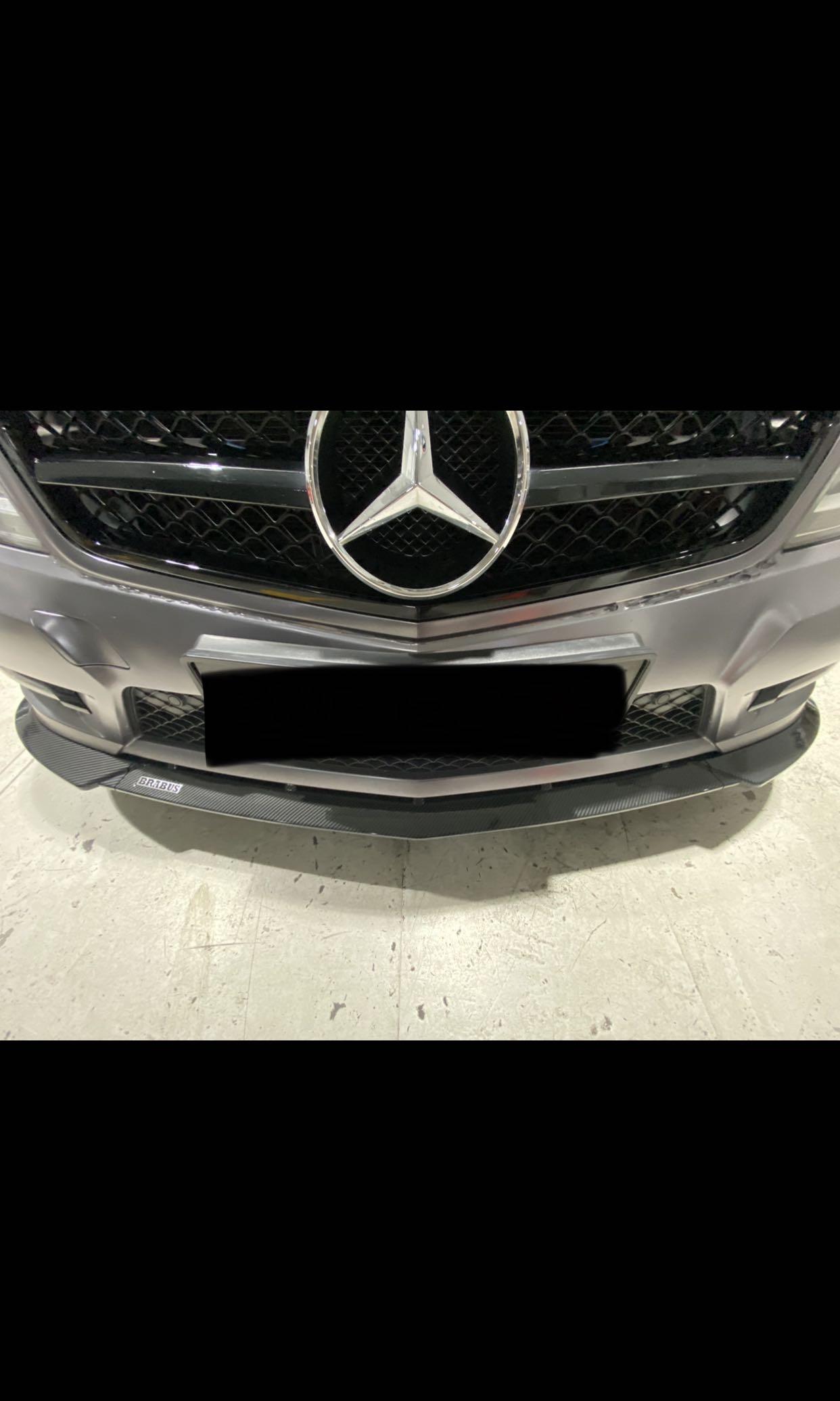 Mercedes W204 CF Front Splitter, Car Accessories, Accessories on Carousell