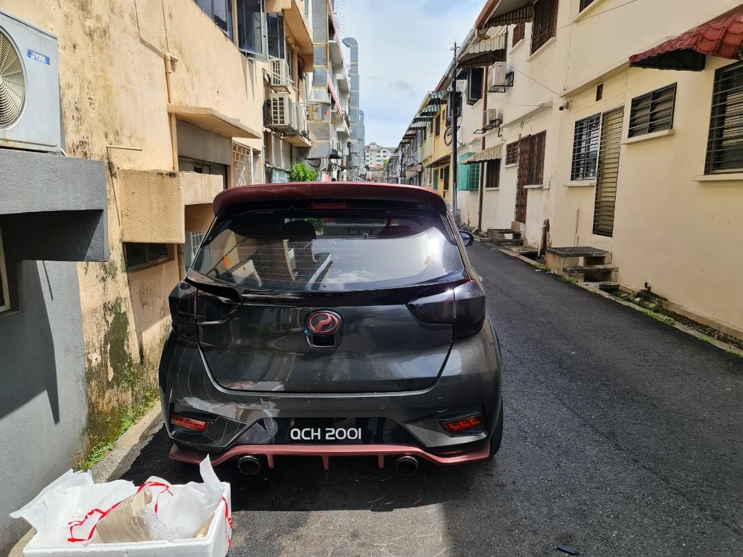 Myvi G3 rear duck tail (Rose gold), Auto Accessories on Carousell