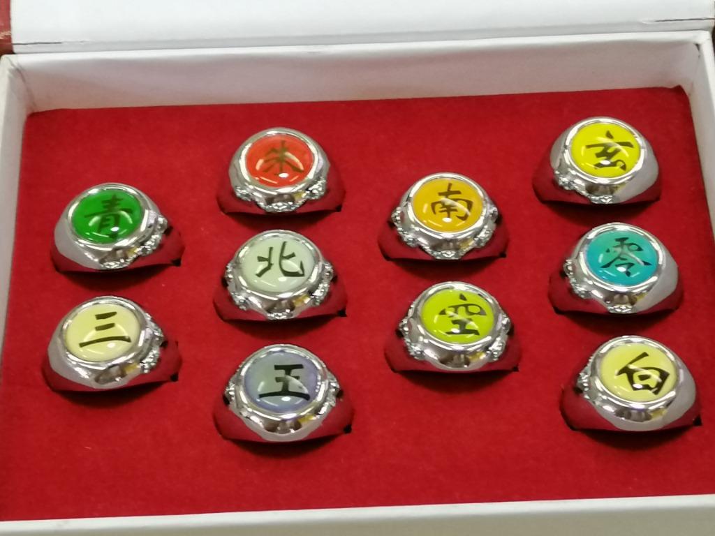Naruto Akatsuki Ring Set / Ninja Tool Set, Hobbies & Toys, Memorabilia ...
