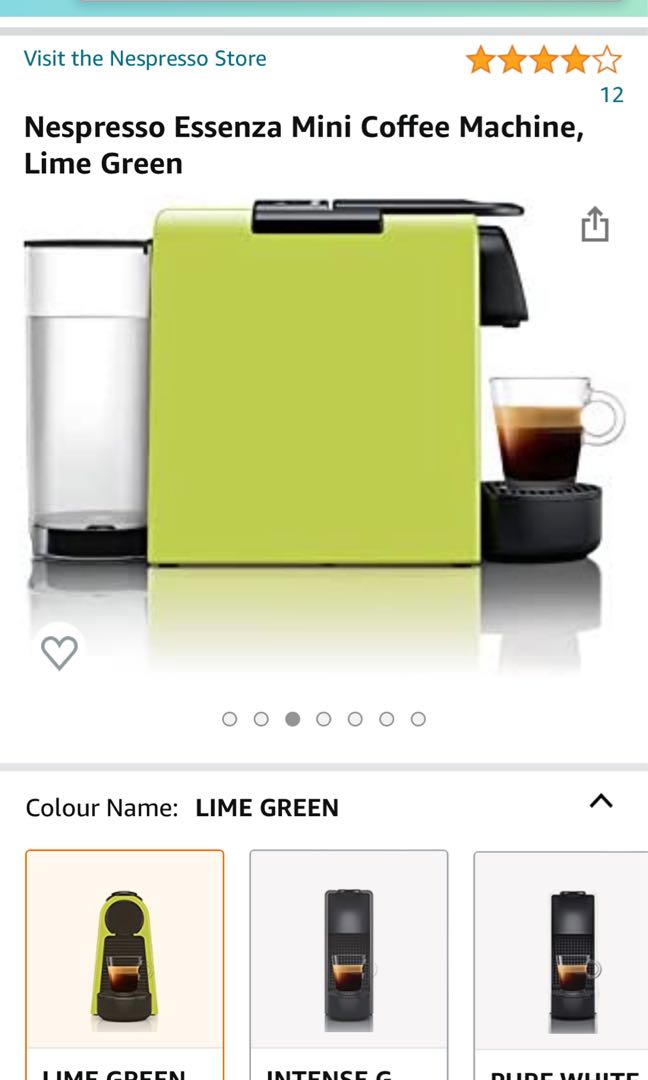 Nespresso Essenza Mini Lime Green, TV & Home Appliances, Kitchen ...