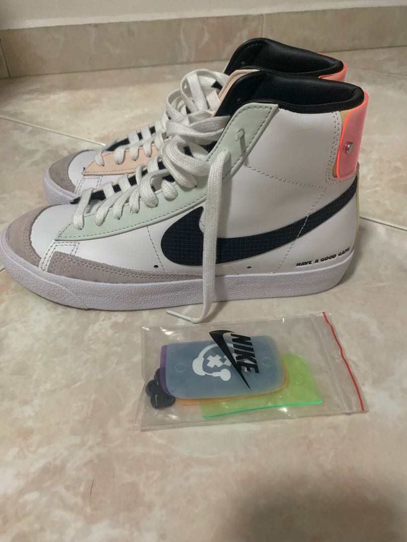 Nike blazer High Cut Sneakers ‘Have A Good Game’, Women's Fashion ...
