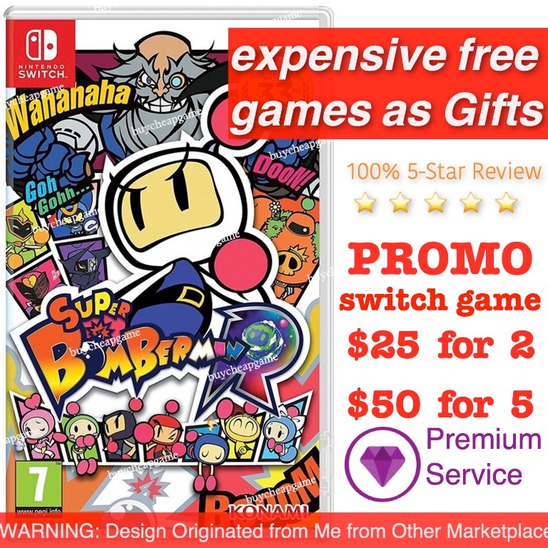 Nintendo Switch Game Super Bomberman R, Video Gaming, Video Games ...