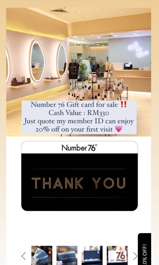 Number 76 Gift card for sale, Services, Beauty Services on Carousell