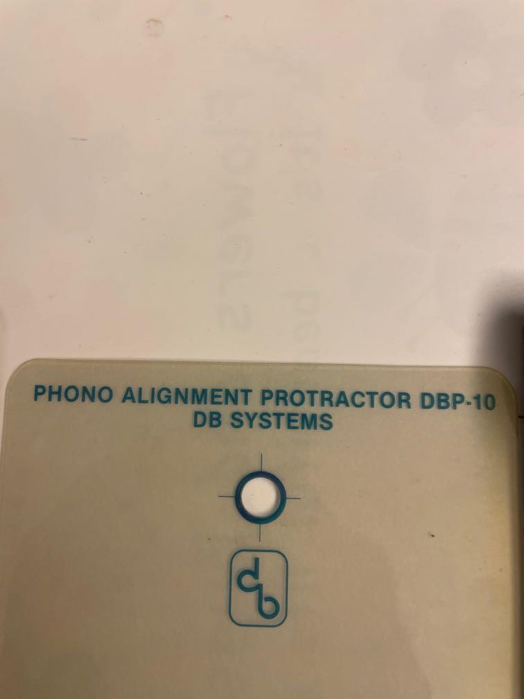 Phono alignment protractor DBP-10, 音響器材, 其他音響配件及設備 - Carousell