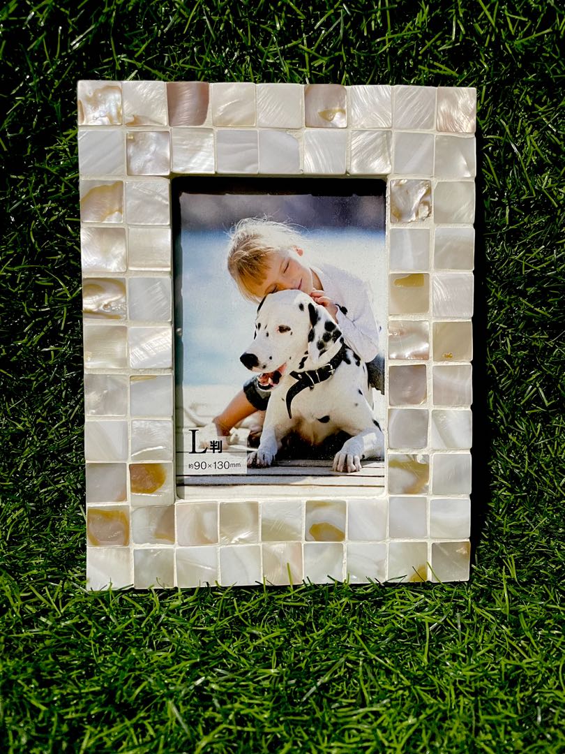 Photo Frame - seashell pasted in mosaic pattern, Furniture & Home ...