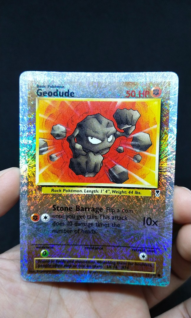Pokemon Card - GEODUDE #77 - REVERSE FOIL (LEGENDARY COLLECTION) YEAR ...
