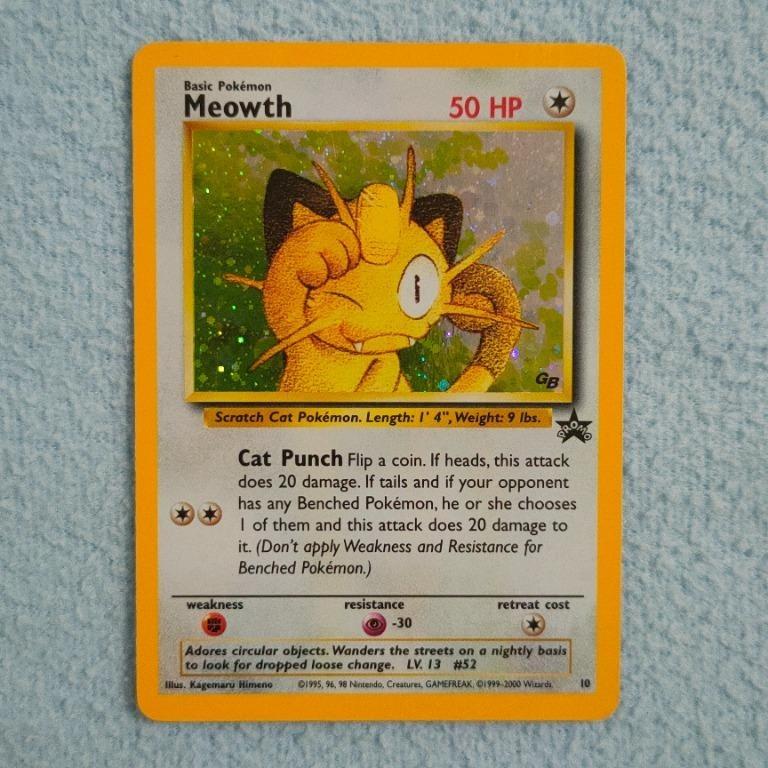 Pokemon Card Meowth Promo Vintage Card - RARE, Hobbies & Toys, Toys ...